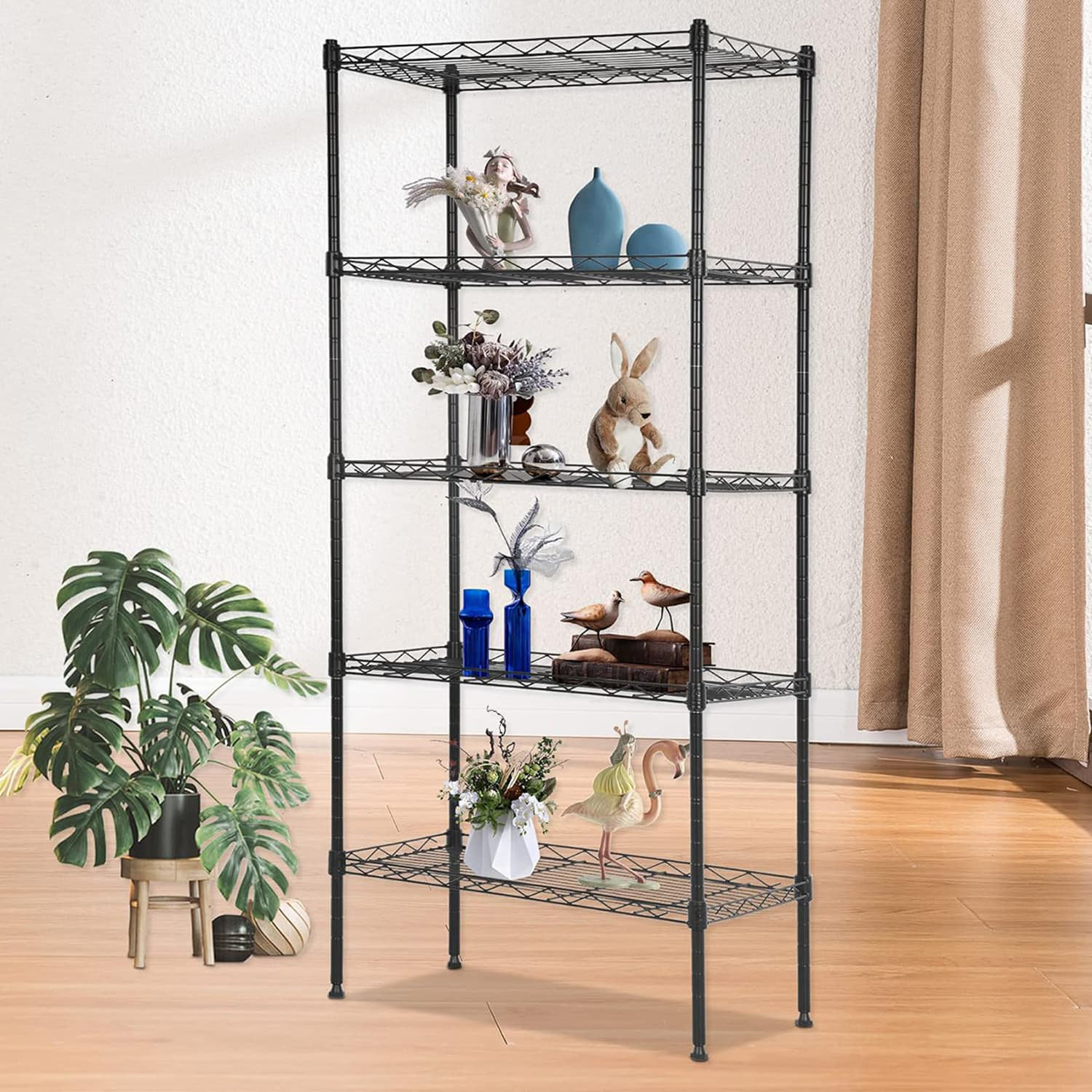 Rebrilliant 5 tablettes de rangement, tablettes de rangement réglables ...