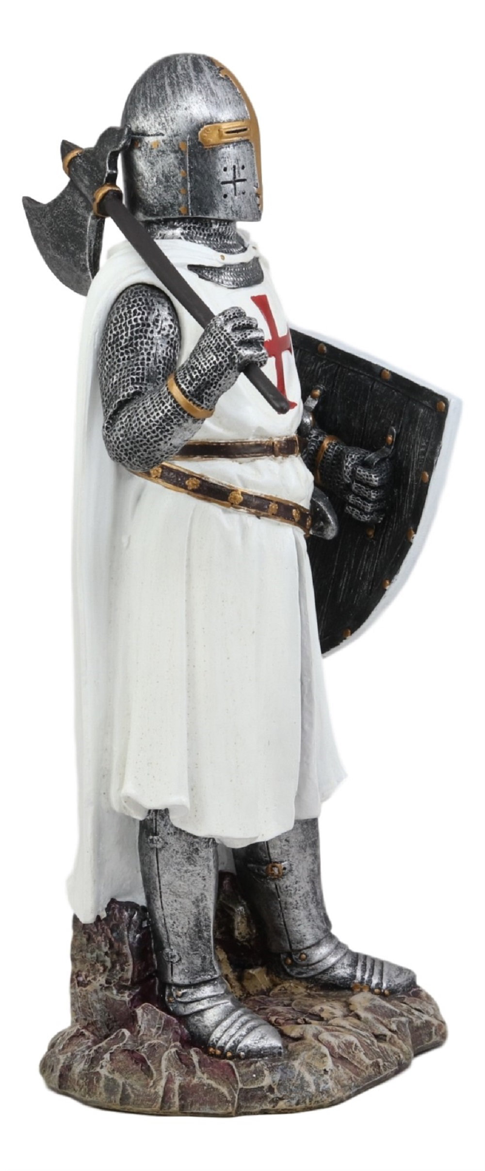 Astoria Grand Ebros White Cloak Caped Medieval Crusader Bardiche Axeman ...