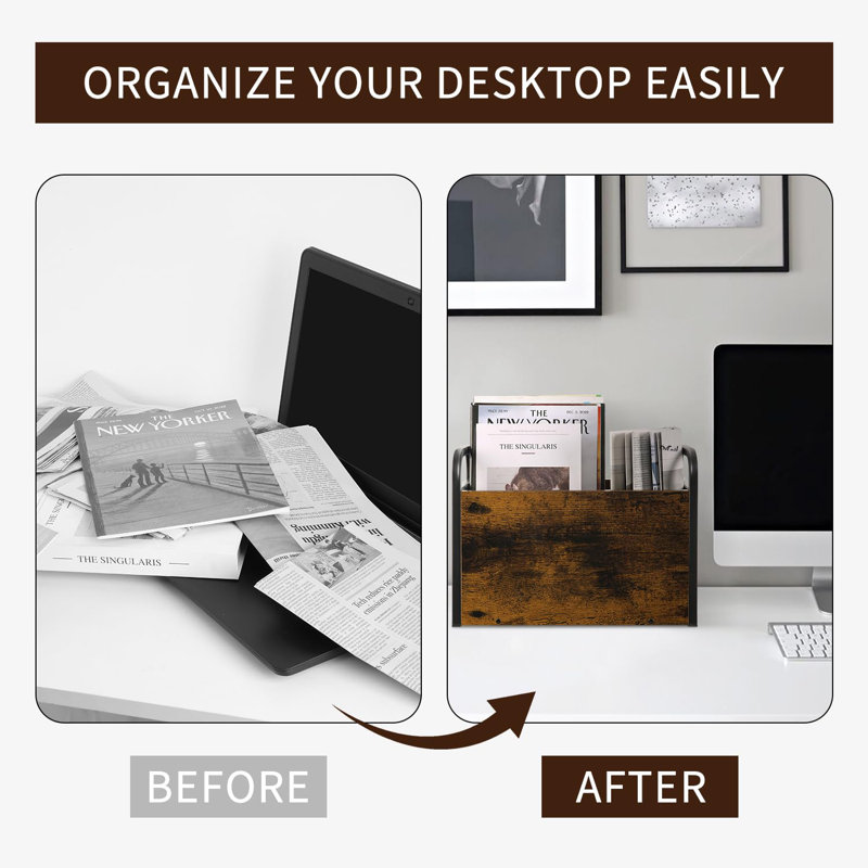 17 Stories Magazine Holder: Floor-standing magazine rack and storage ...