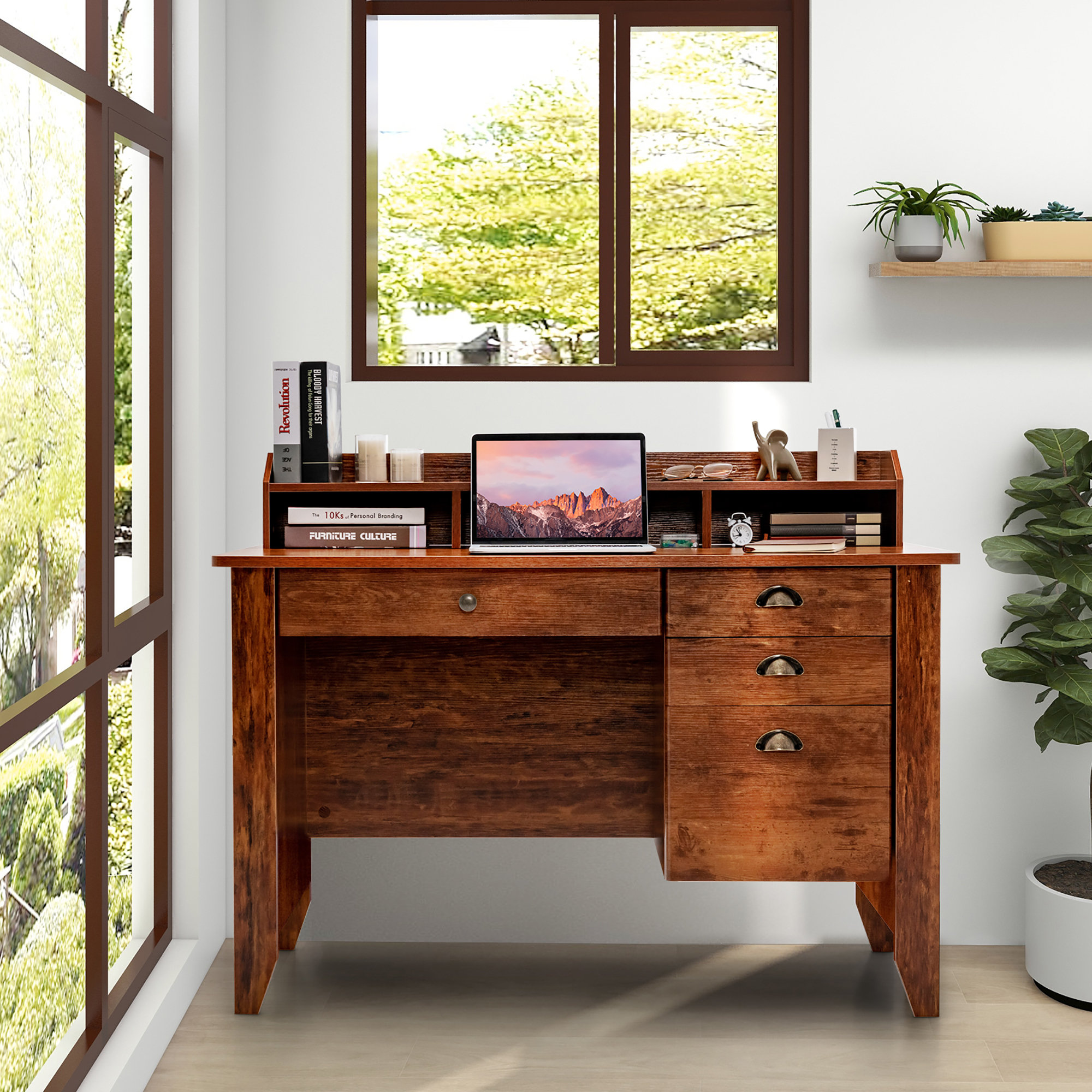 Red Barrel Studio® Zahirah Desk & Reviews | Wayfair