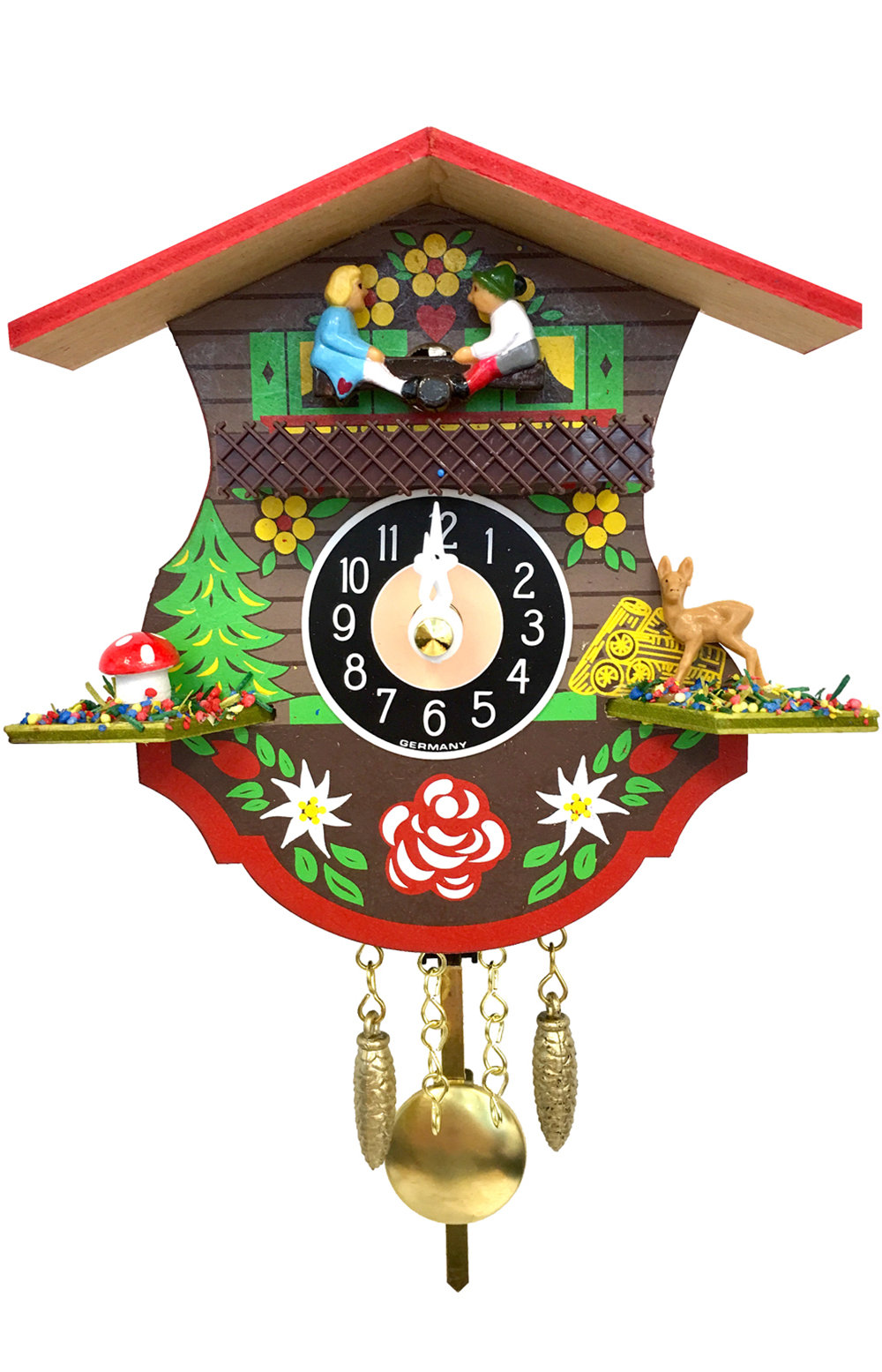 Loon Peak Boutelle Battery Operated Wall Clock with Music/Chimes ...