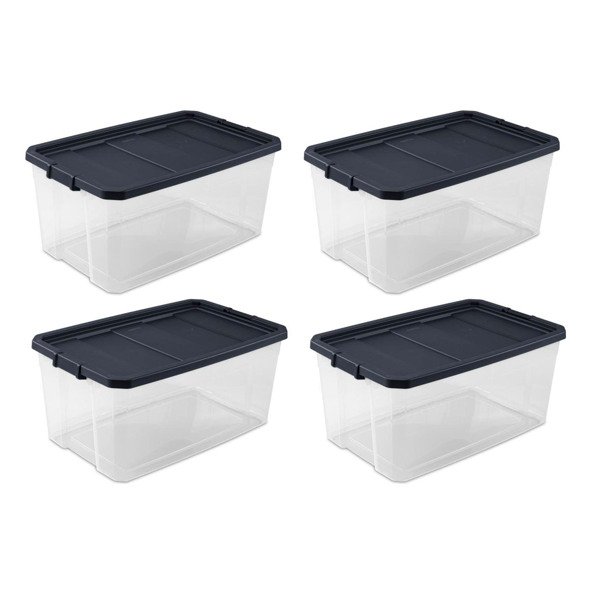 Sterilite Clear Plastic Stacking Storage Containers w/ Lid & Reviews ...