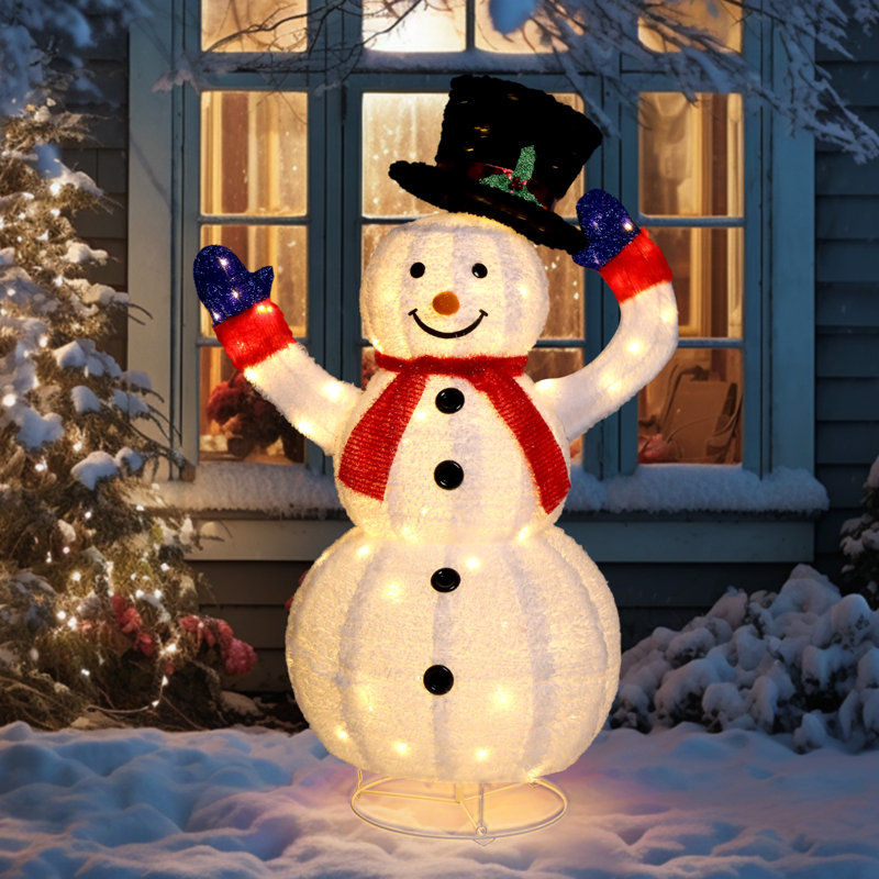 The Holiday Aisle® 4ft Electric Snowman Outdoor Christmas Decorations ...