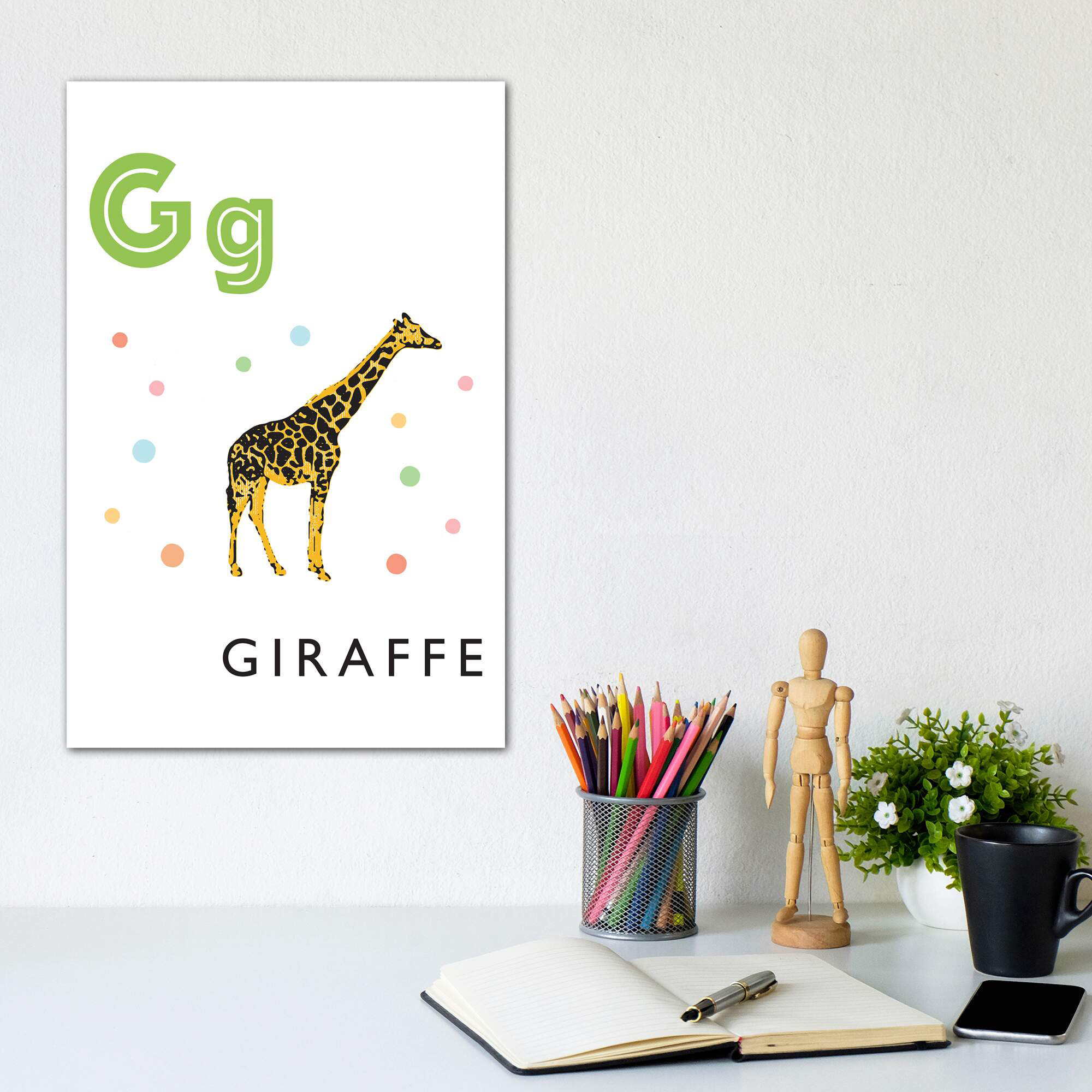 East Urban Home Alphabet Flash Cards G - Graphic Art Print - Wayfair Canada