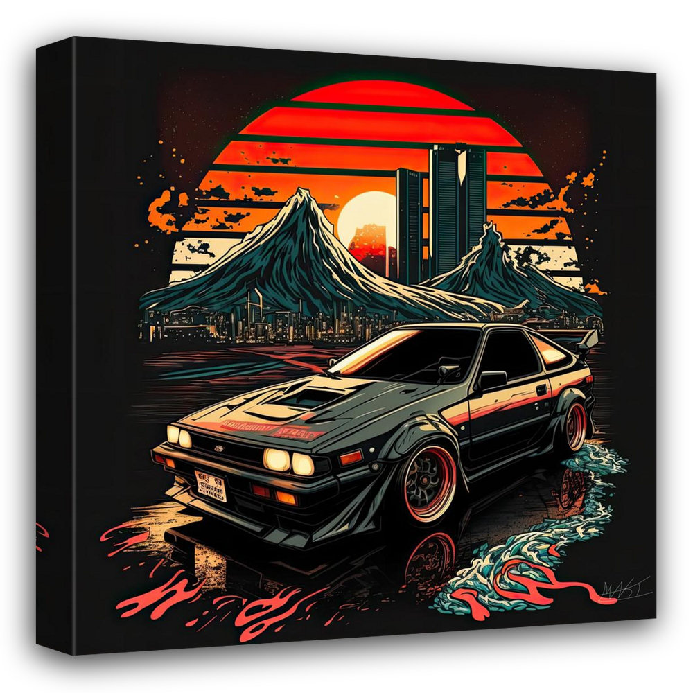 Red Barrel Studio® Toyota AE86 Retro I by Maki - Wrapped Canvas Print ...