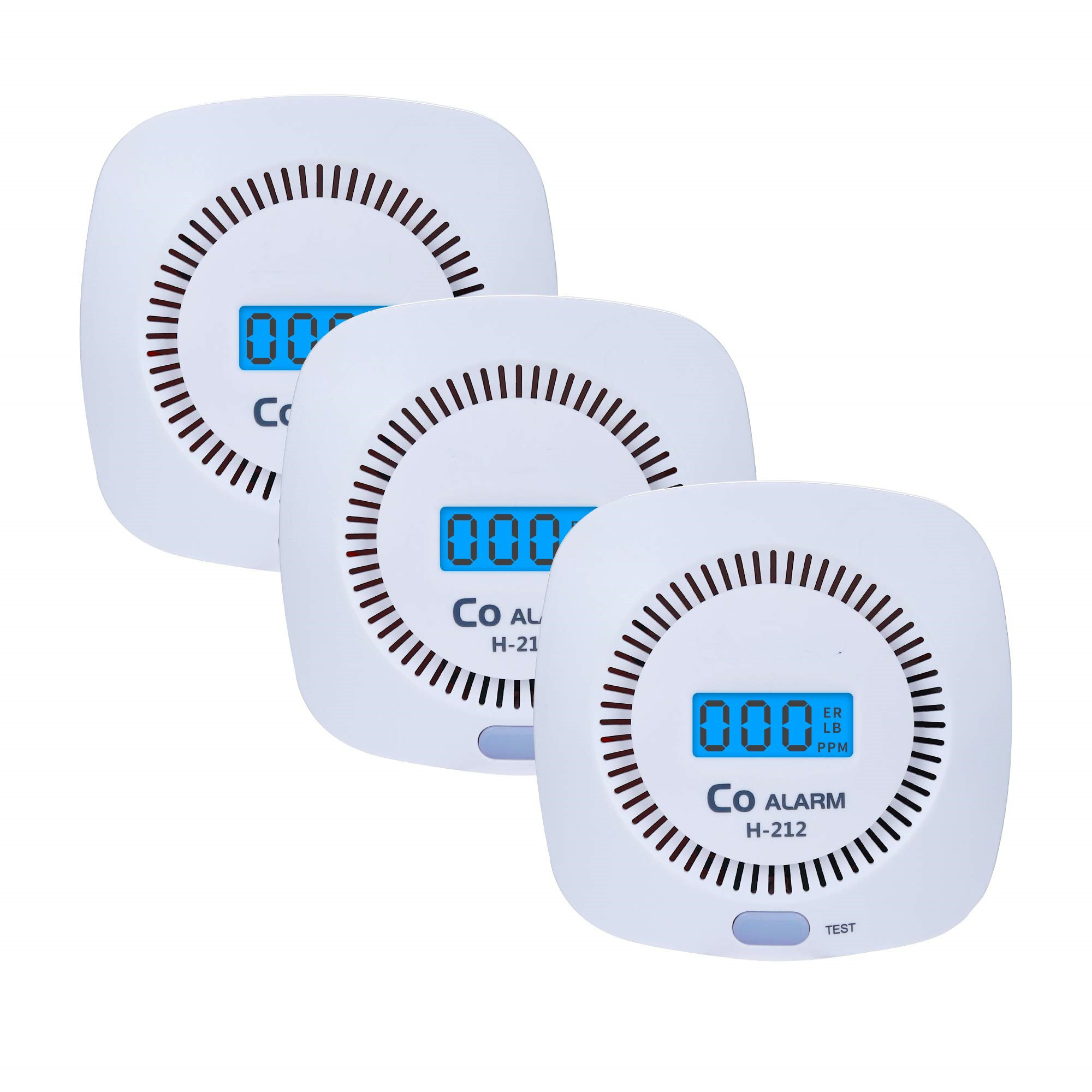 MODERN WALLS LLC 3 Packs Carbon Monoxide Detectors - CO Alarm Detector ...