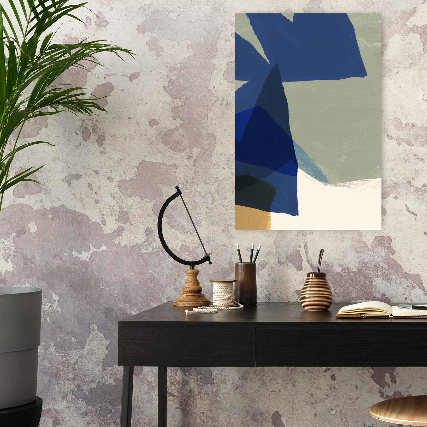 Latitude Run® Soft Collision I Abstract Geometric Modern Art | Wayfair