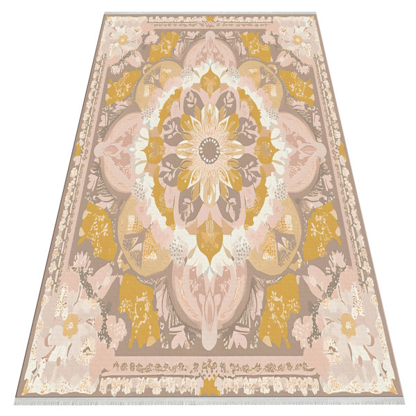 Langley Street Robby Floral Machine Woven Area Rug | Wayfair.co.uk