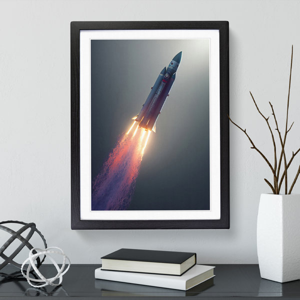 17 Stories Ethereal Spaceship Rocket - Single Picture Frame Photograph ...