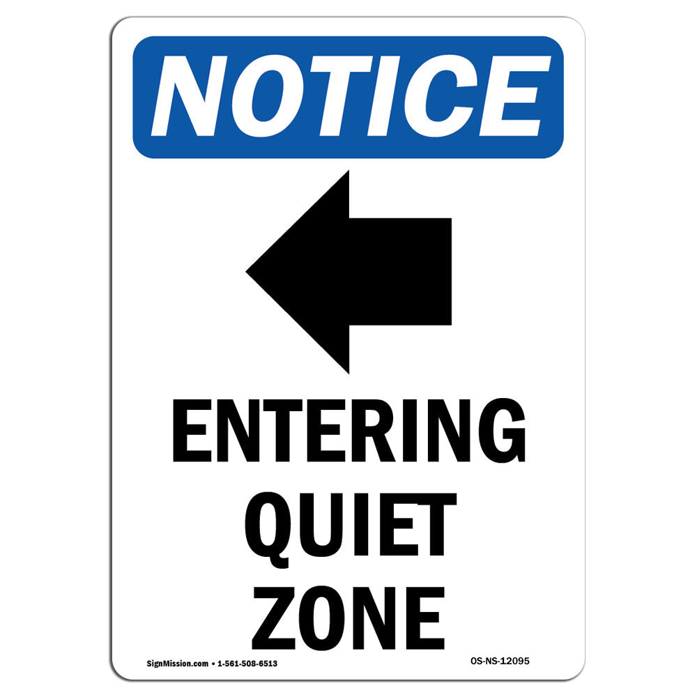 SignMission Entering Quiet Zone Sign with Symbol | Wayfair