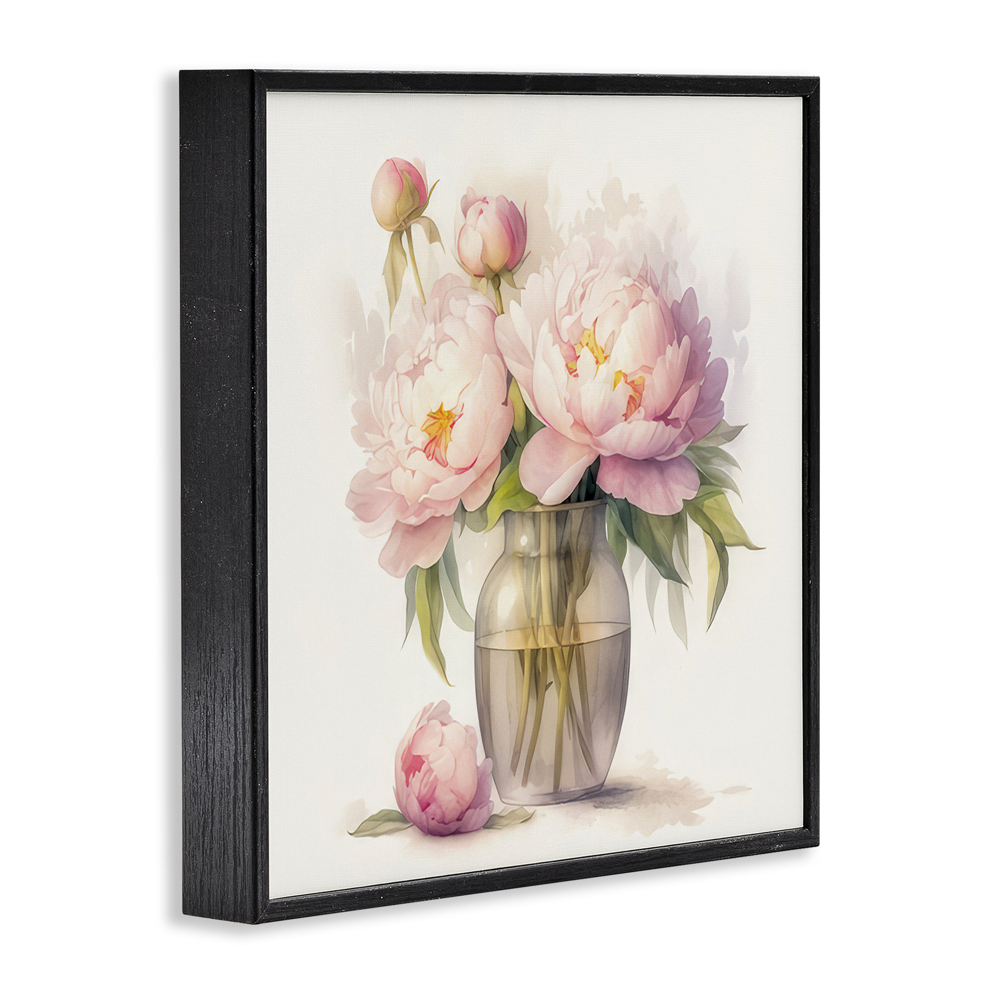 Winston Porter Subtle Blush Peonies Framed Giclee Art by LSR Design ...