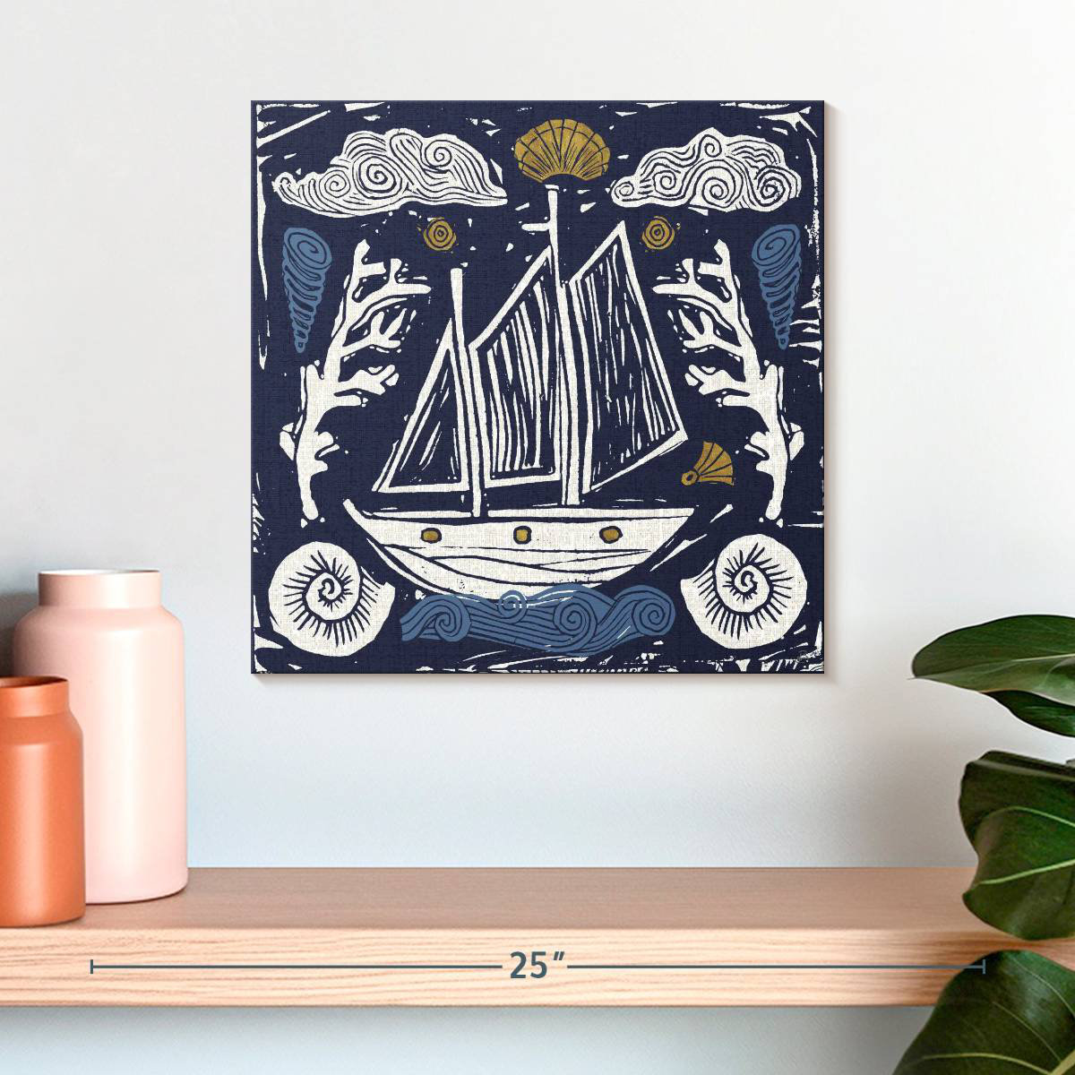 Ebern Designs Mehar Primitive Sea I Dark | Wayfair