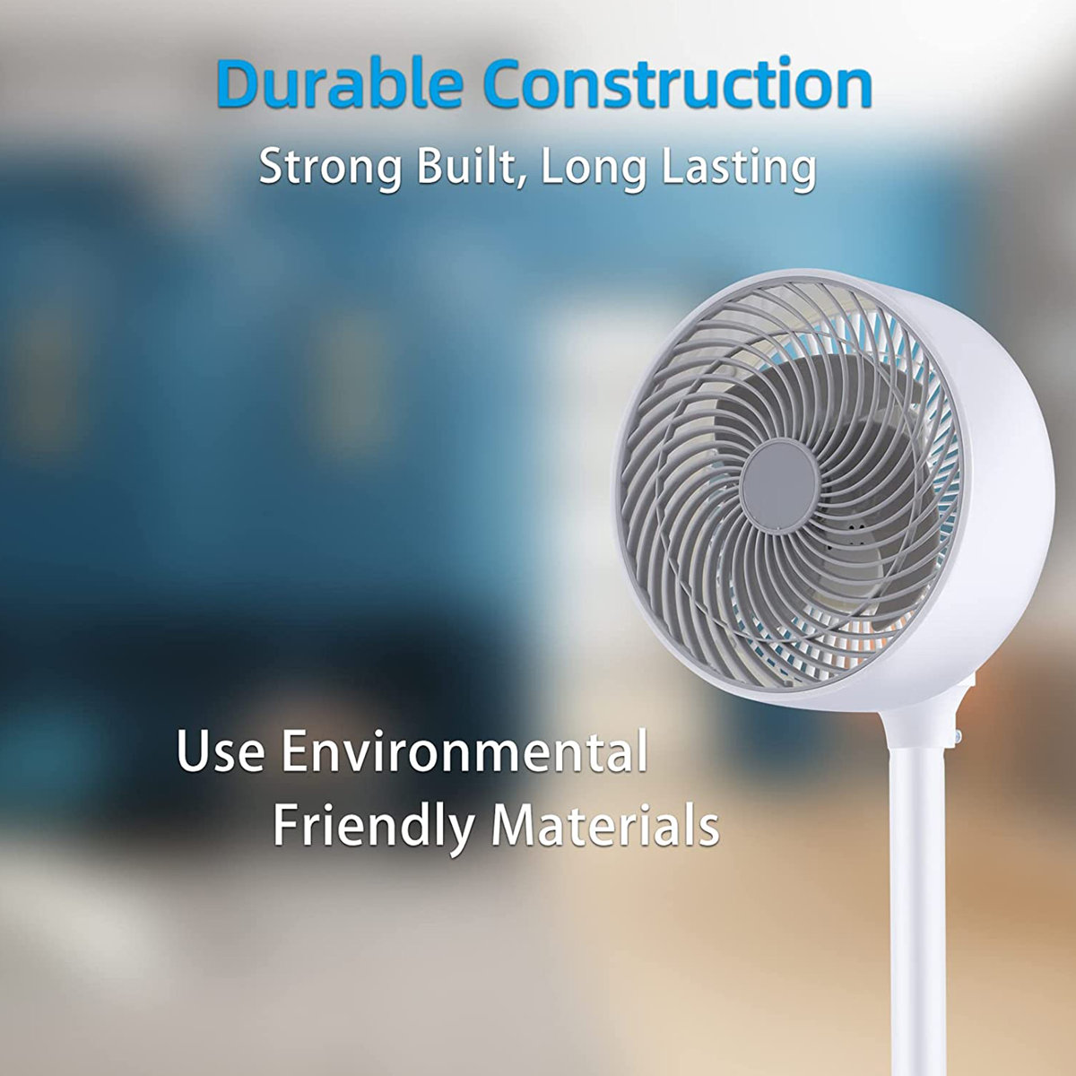 Dubbin 7" Oscillating Standing Fan With Remote Control 15H Timer 3 ...