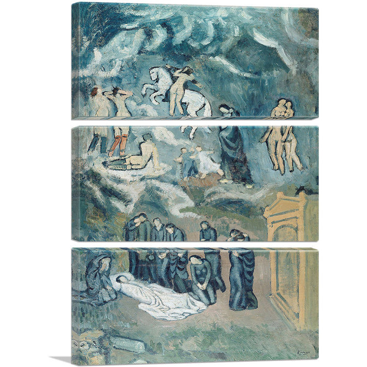 ARTCANVAS Evocation The Burial Of Casagemas 1901 Framed On Canvas 3 ...