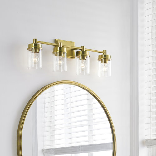 Antique Brass Bathroom Vanity Lighting You'll Love | Wayfair