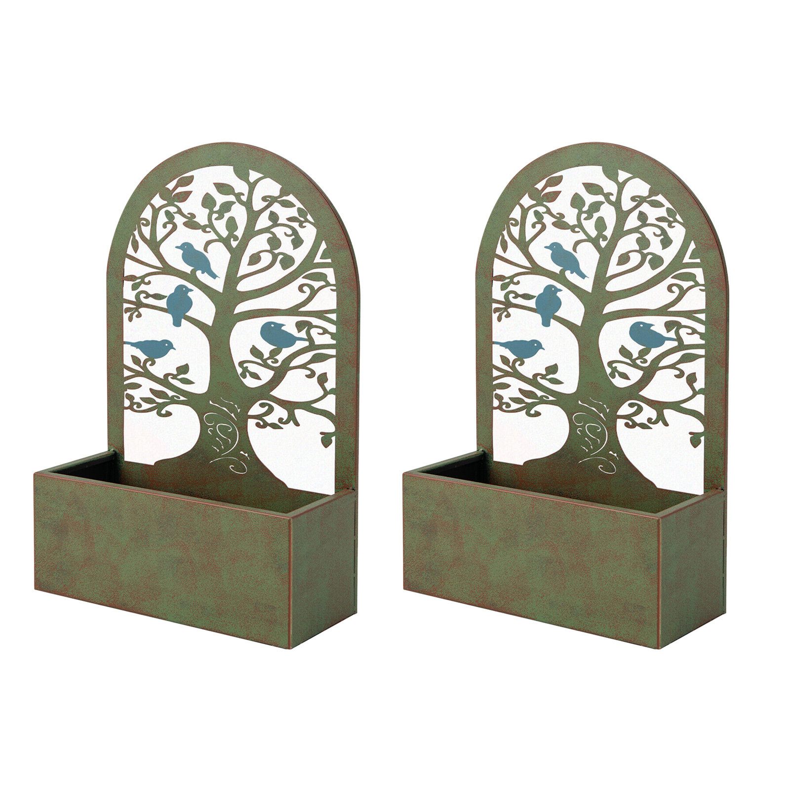 August Grove® 23.5 In. X 16 In. X 6.5 In. Set Of 2 Decorative Raised ...