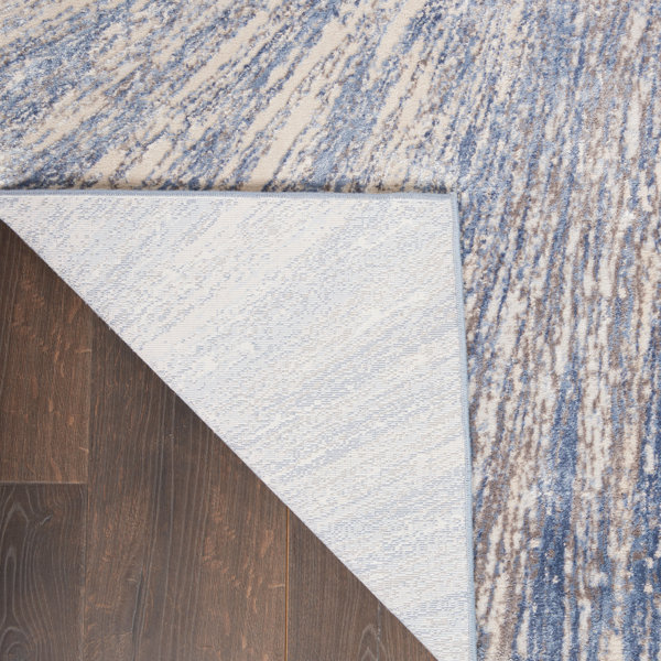 Orren Ellis Sariya Abstract Area Rug in Blue/Beige | Wayfair
