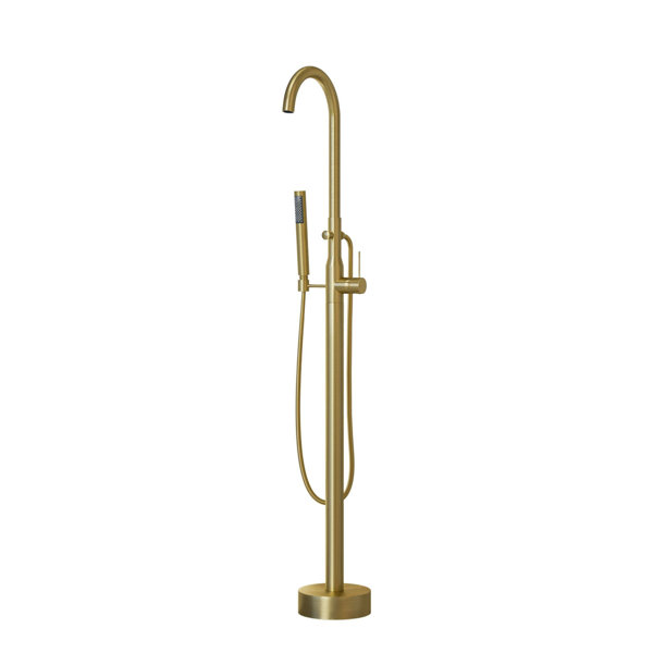 maxbrass 1 Handle Bathroom Freestanding Tub Filler with Diverter ...