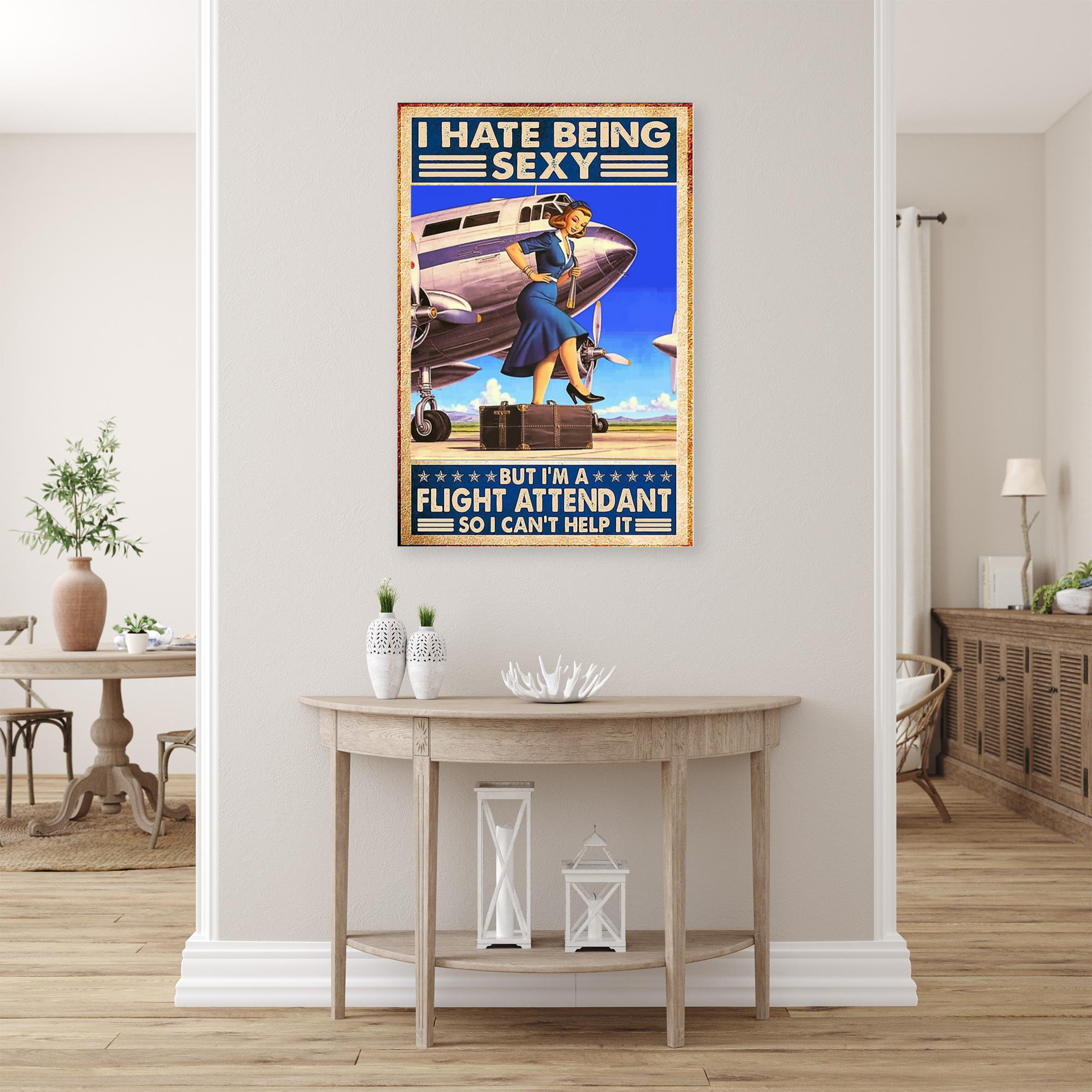 Trinx Kurtisha Im A Flight Attendant On Canvas Graphic Art | Wayfair