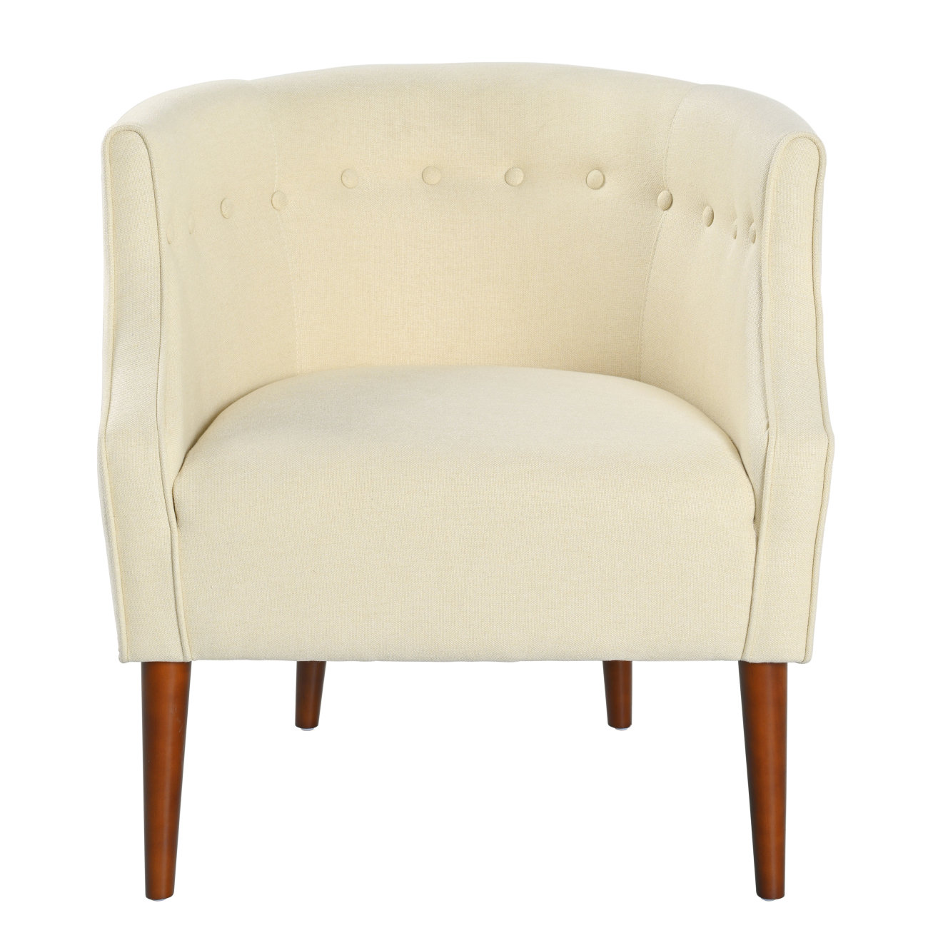 George Oliver Modern Club Chair With Button-Tufted Back & Tonal Piping ...