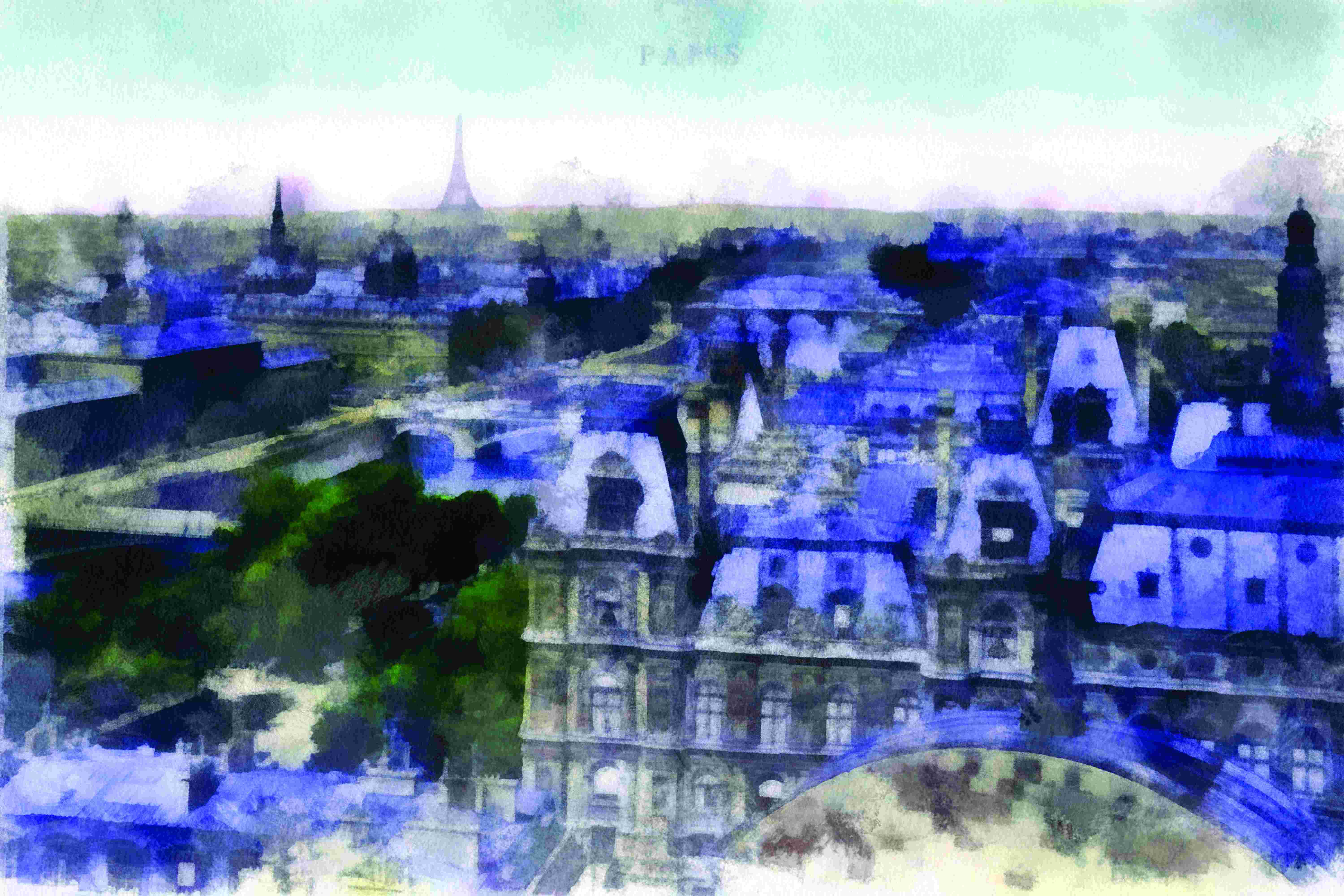 Winston Porter Watercolor Paris - Wrapped Canvas Painting | Wayfair