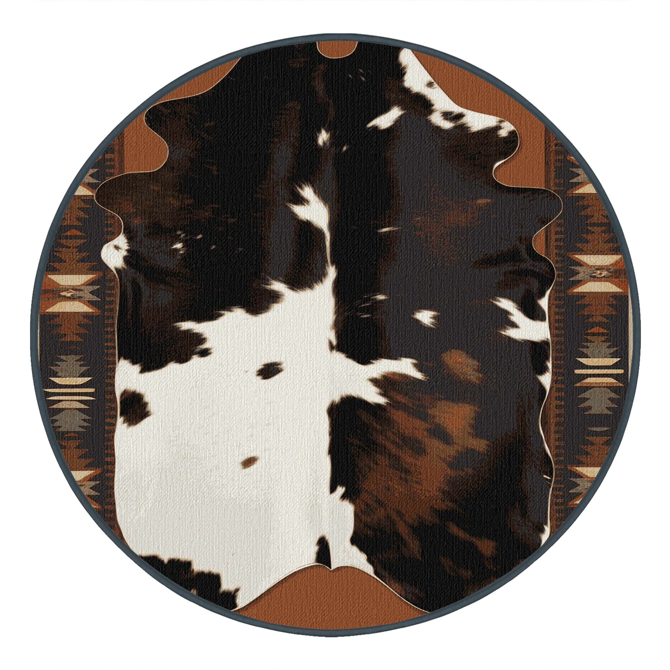 Foundry Select Washable Cowhide Pattern Southwestern Area Rug | Wayfair
