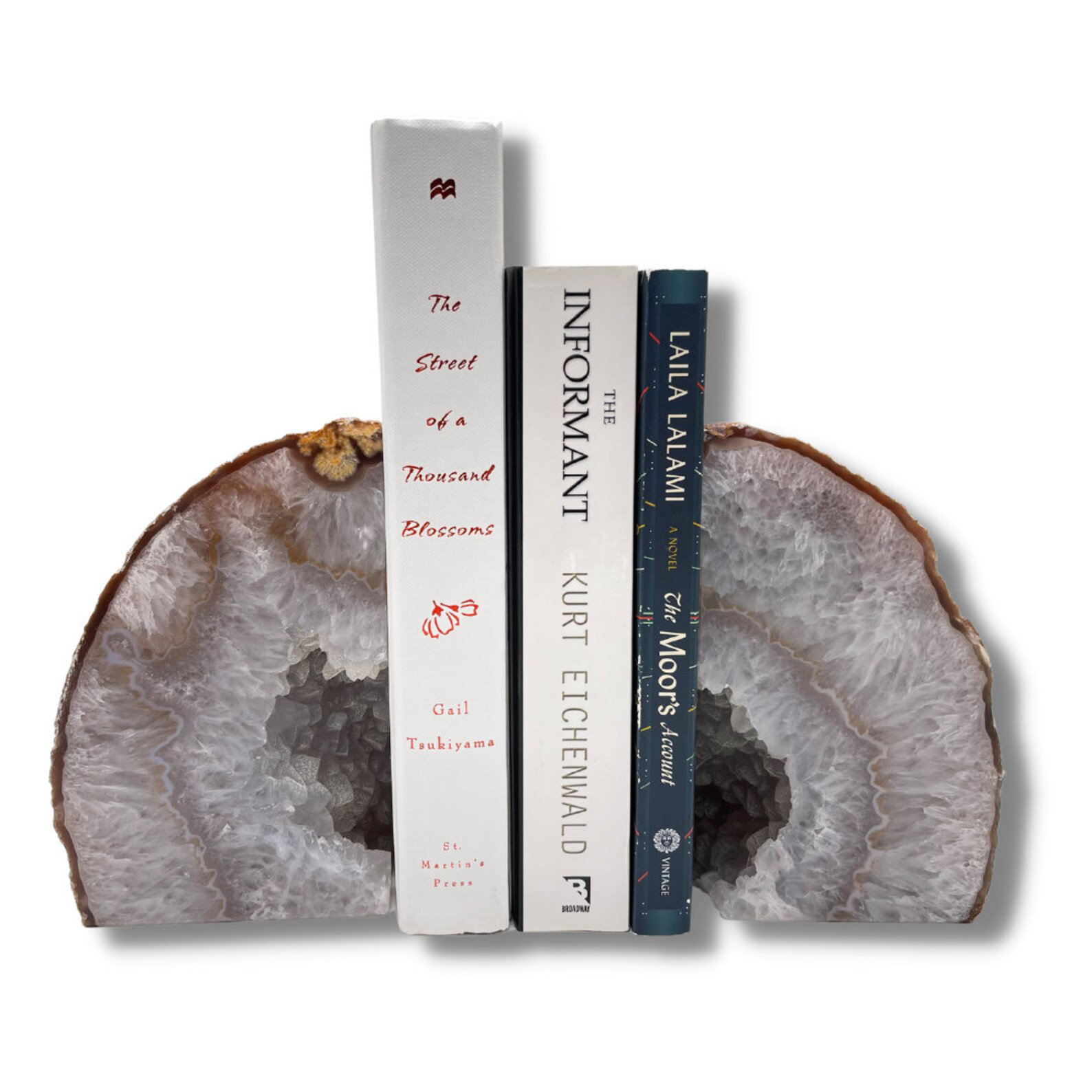 Dakota Fields Natural Agate Home Decor Unique Brazilian Stone Bookends ...