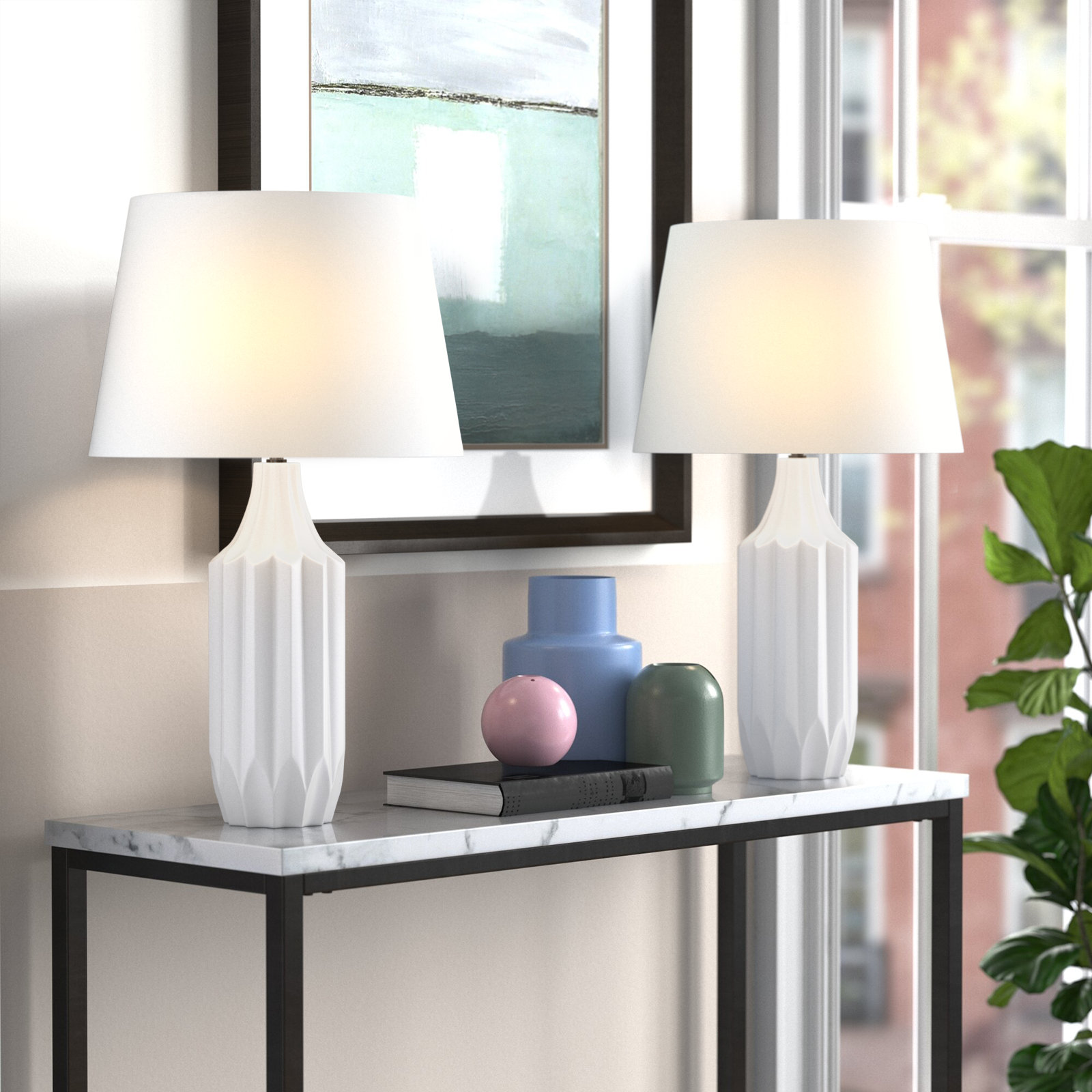 Mercury Row® Ramer 24" Table Lamp Set & Reviews | Wayfair