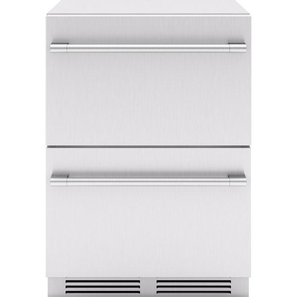 Zephyr Presrv 24 In. 5.1 cu. ft. Dual Zone Outdoor Refrigerator Drawers ...