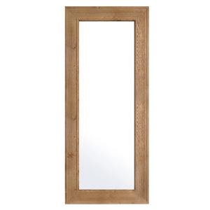 Millwood Pines Rustic Rectangle Wood Mirror for Bathroom Farmhouse ...