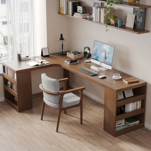 Cozynest Tan Rectangular Solid Wood desks | Wayfair