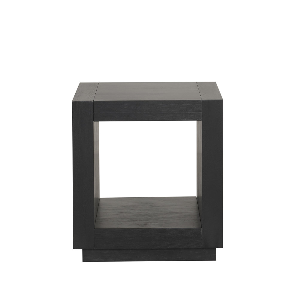 Hokku Designs Contemporary Style Square End Table Plinth Base Open ...