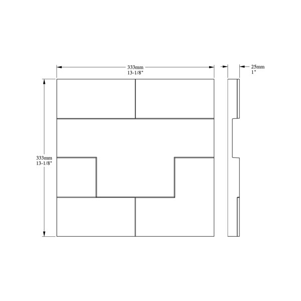 Orac Decor 1 in x 1 ft x 1 ft Cubi Style 2 Primed White Polyurethane ...