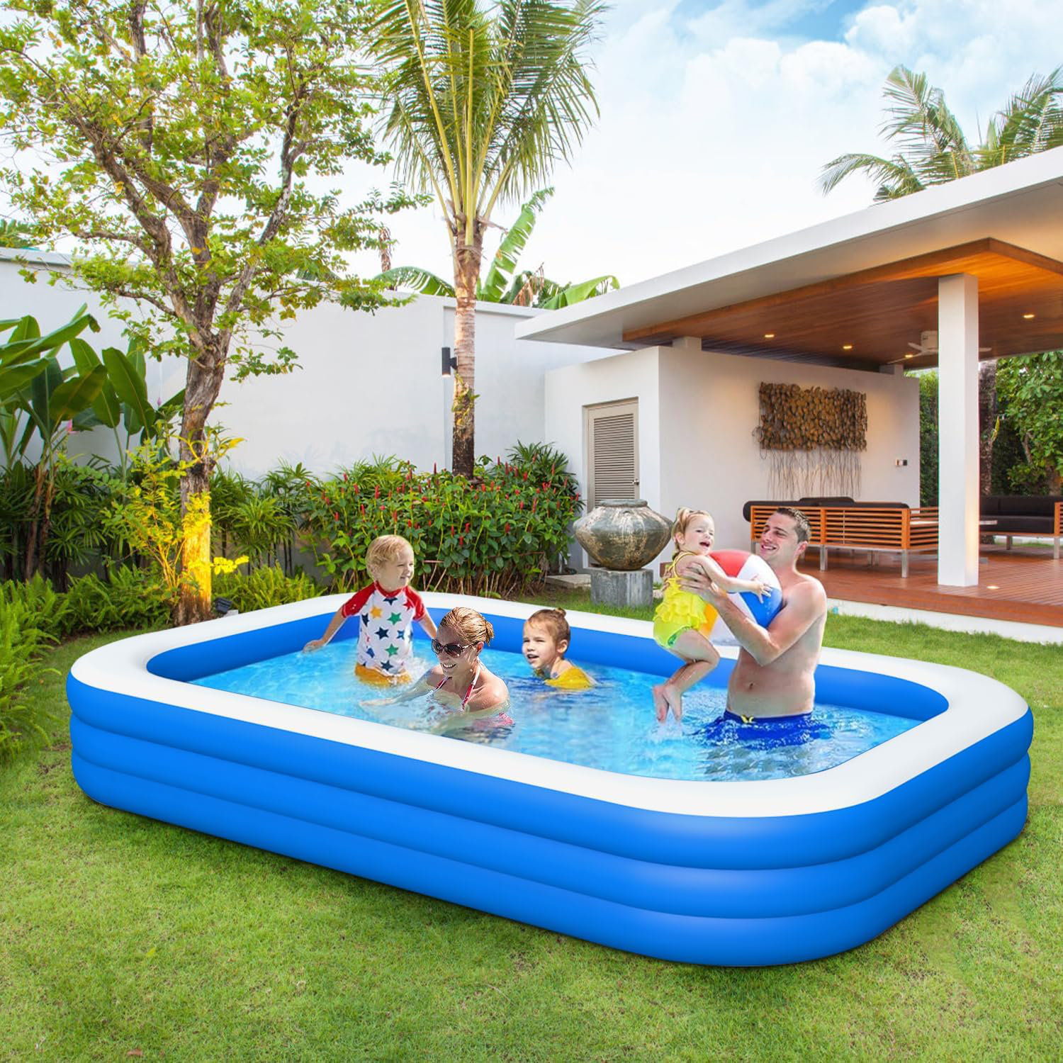 Utibia Inflatable Swimming Pool, Blow up Pool, Above Ground Swimming ...