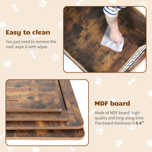 Tucker Murphy Pet™ Byrn Wooden Pet House Indoor w/ Roof Dog house w ...