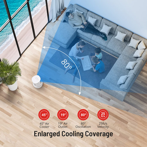 Paris Rhône Portable Indoor Evaporative Cooler with Remote Included ...