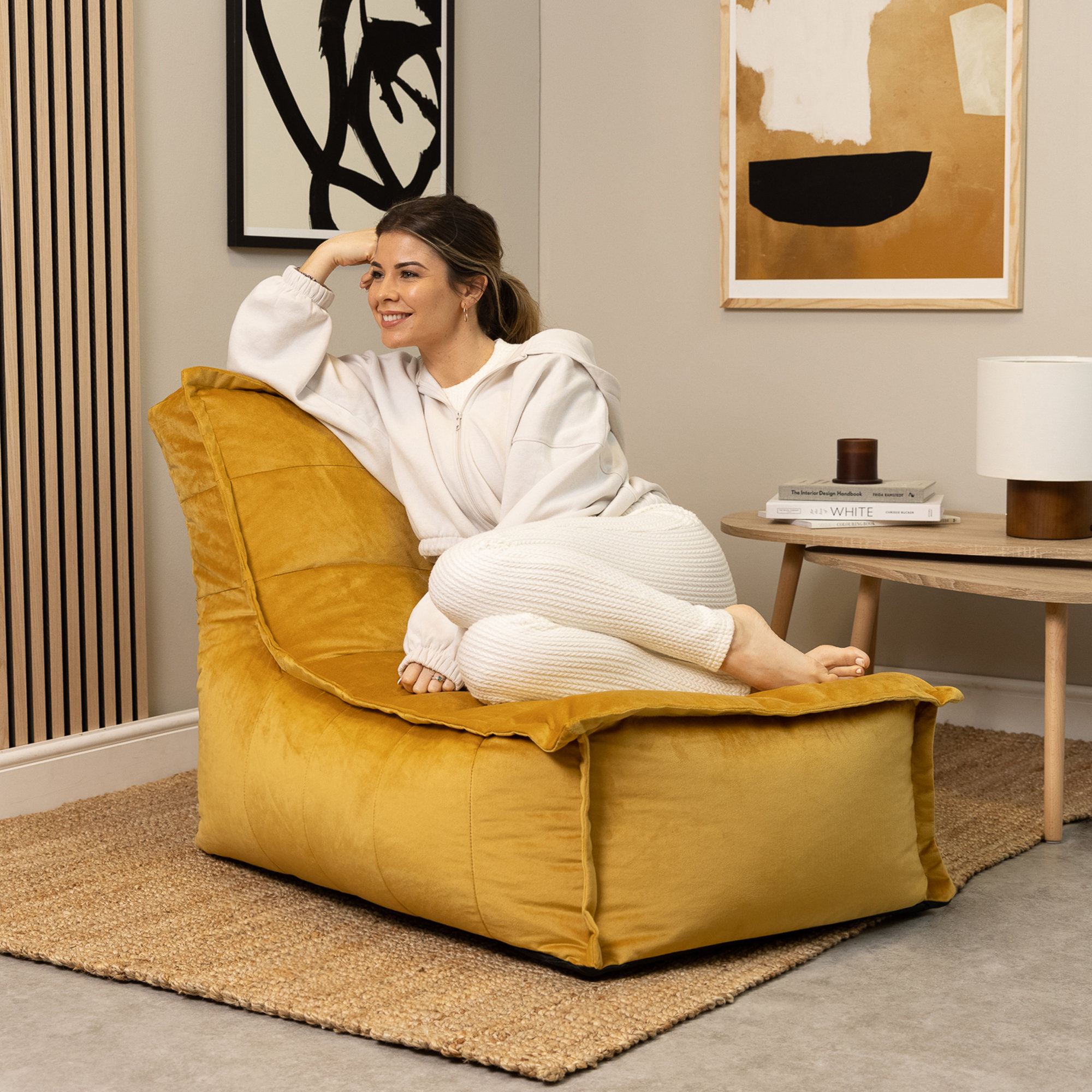 Bean Bag Bazaar Dolce Velvet Lounger Bean Bag & Reviews | Wayfair.co.uk