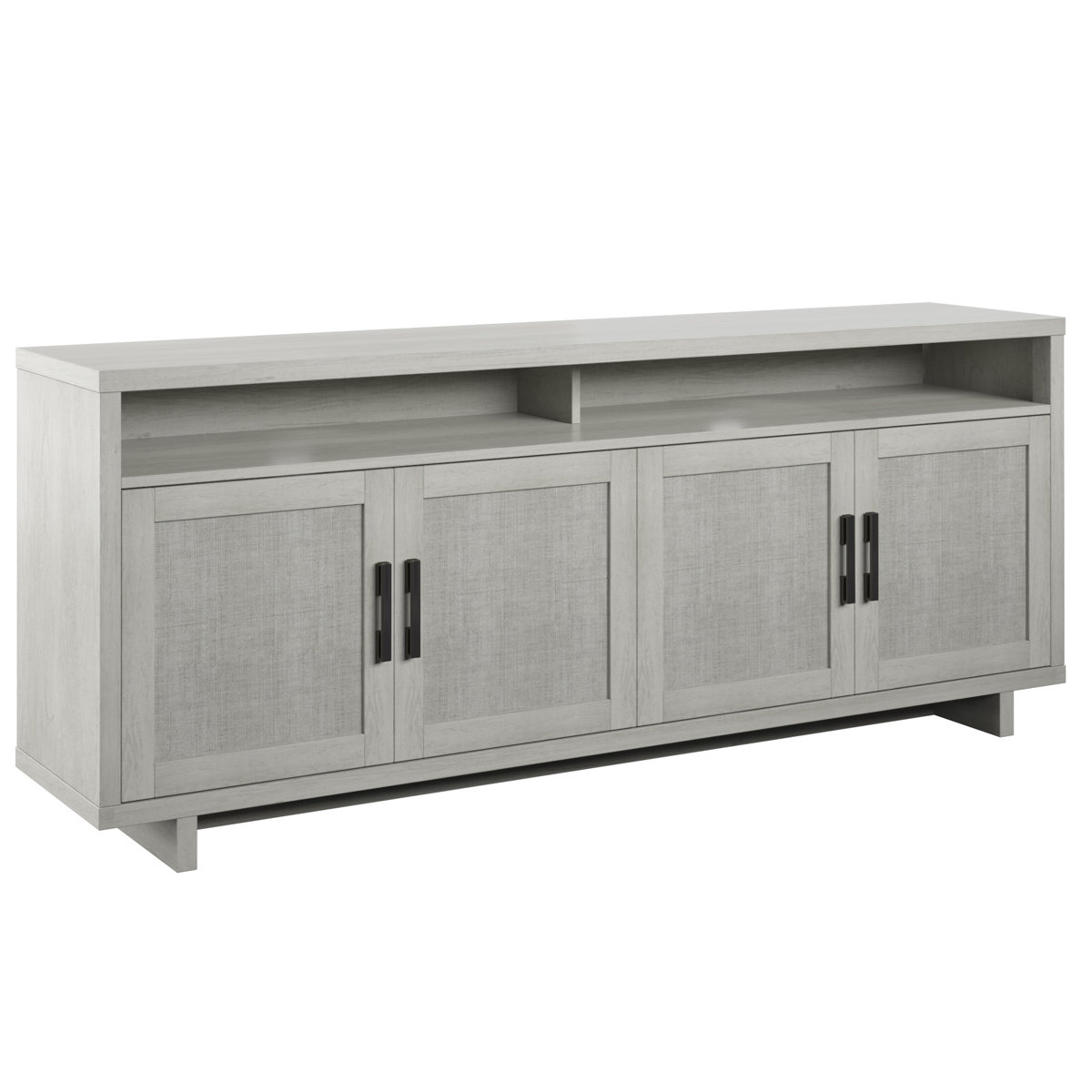 Wade Logan® Burnetti Stand For Tvs Up To 80" With Linen Doors & Reviews ...