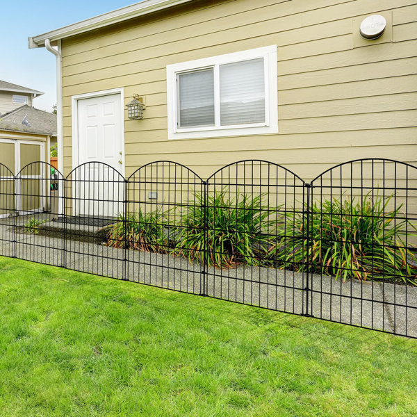 CONTIS 32In Modular Black Metal Fencing – Gate-Included Kit With Anti ...