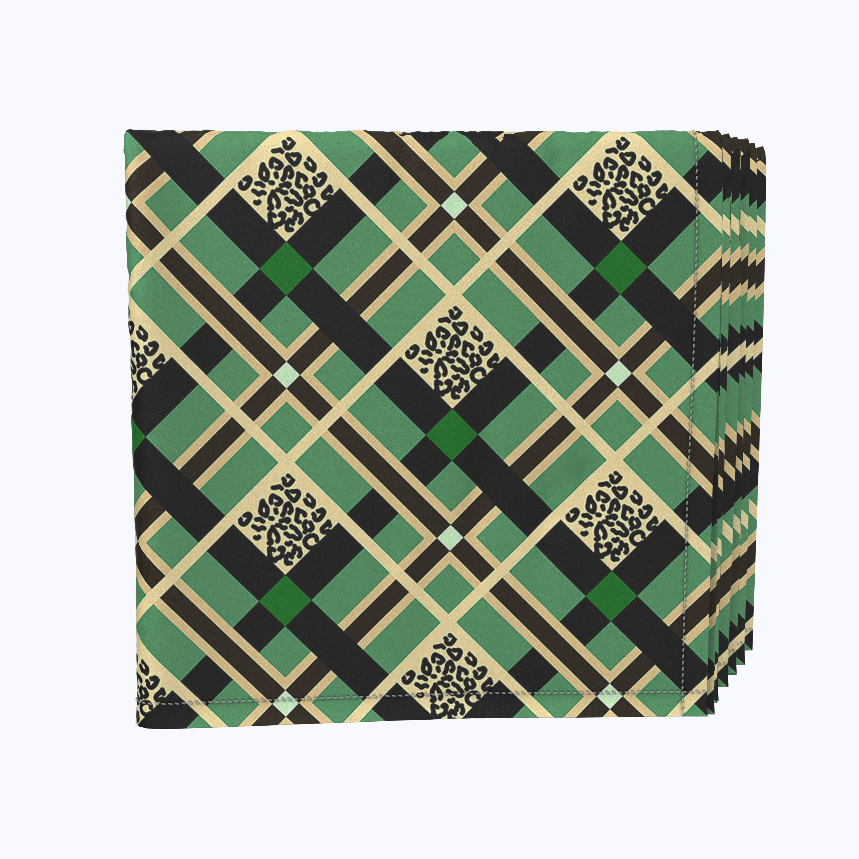 Fabric Textile Products, Inc. Tartan Plaid with Leopard Spots 18 ...