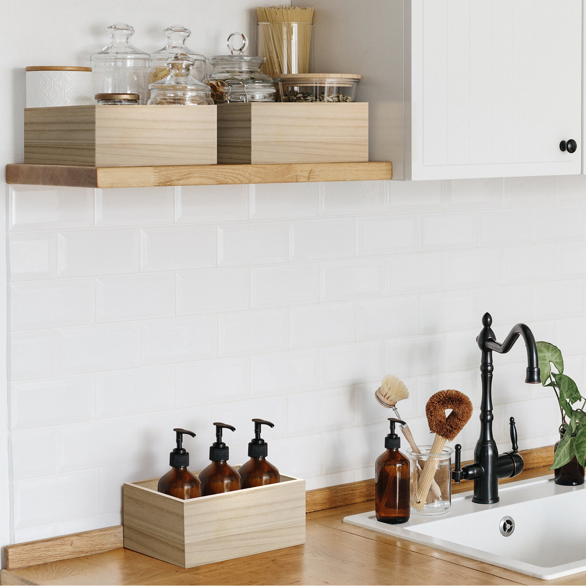 Sorbus 4 Pack Unfinished Wood Crates, Organizer Bins, Wooden Box ...