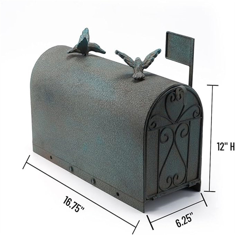 RIZPET Heavy Duty Galvanized Steel Mailbox Post, Rural Mail Box Postal ...