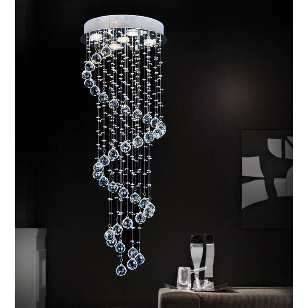 Orren Ellis Sinechra 9 - Light Dimmable Sphere Chandelier & Reviews ...