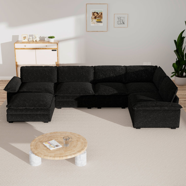 Latitude Run® 154.56” Wide U Shaped Sectional Sofa Couch For Living ...