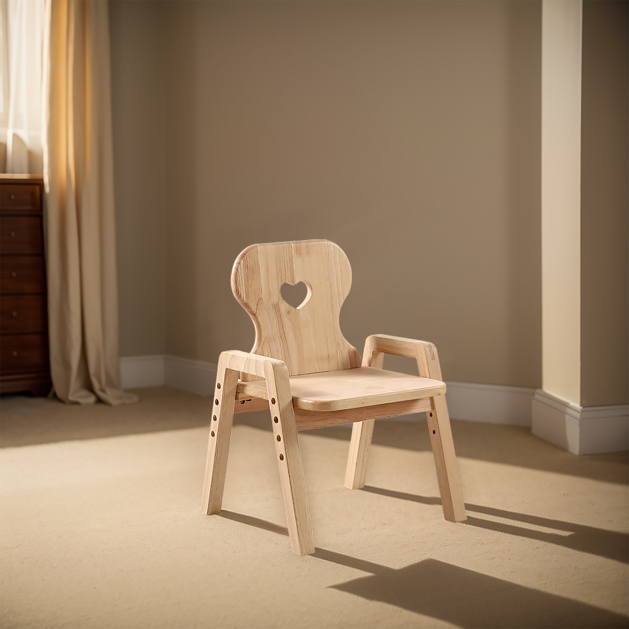 Zoomie Kids Children Wood Adjustable Height Chair | Wayfair