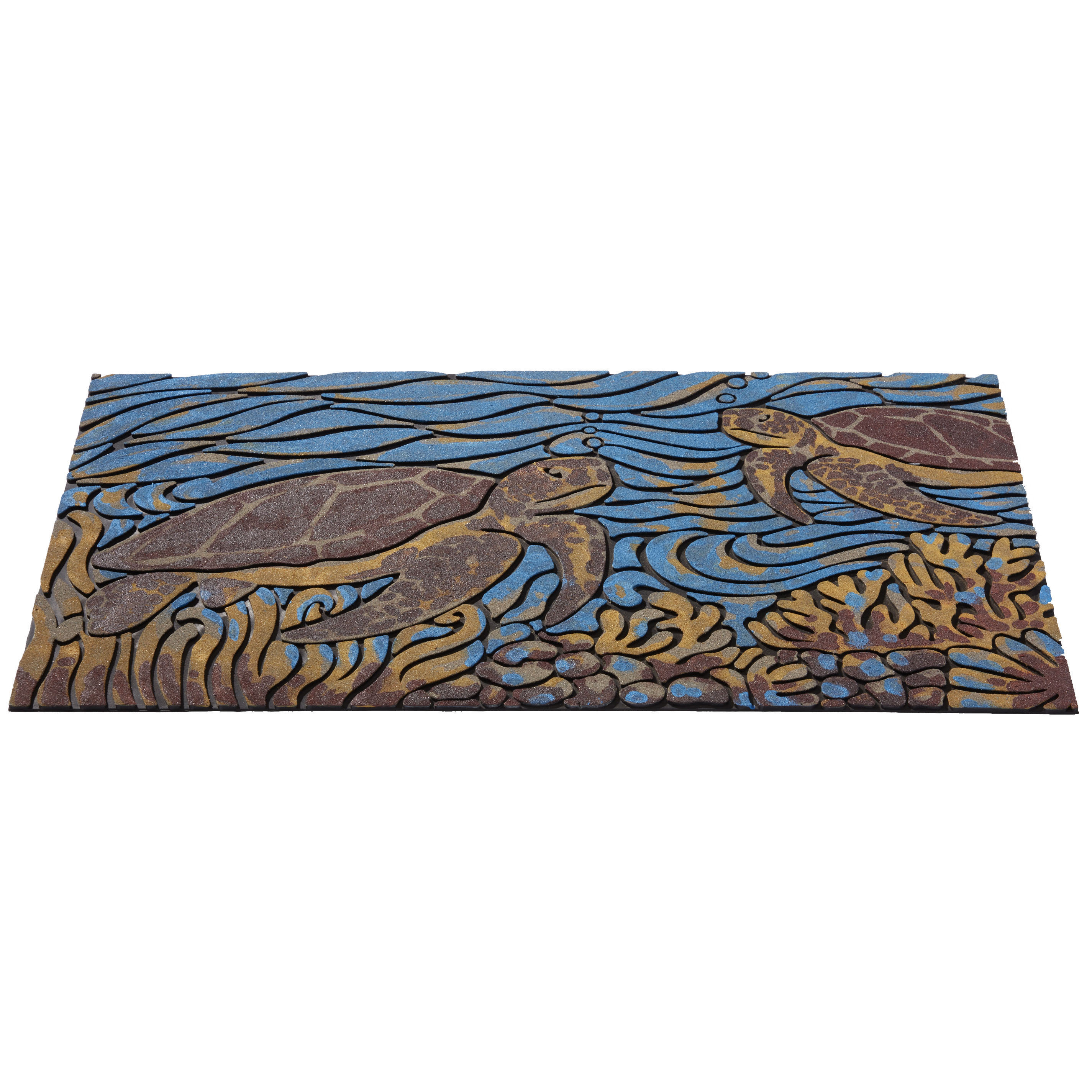 Home Furnishings by Larry Traverso Sea Turtle Rubber 30 in. x 18 in ...