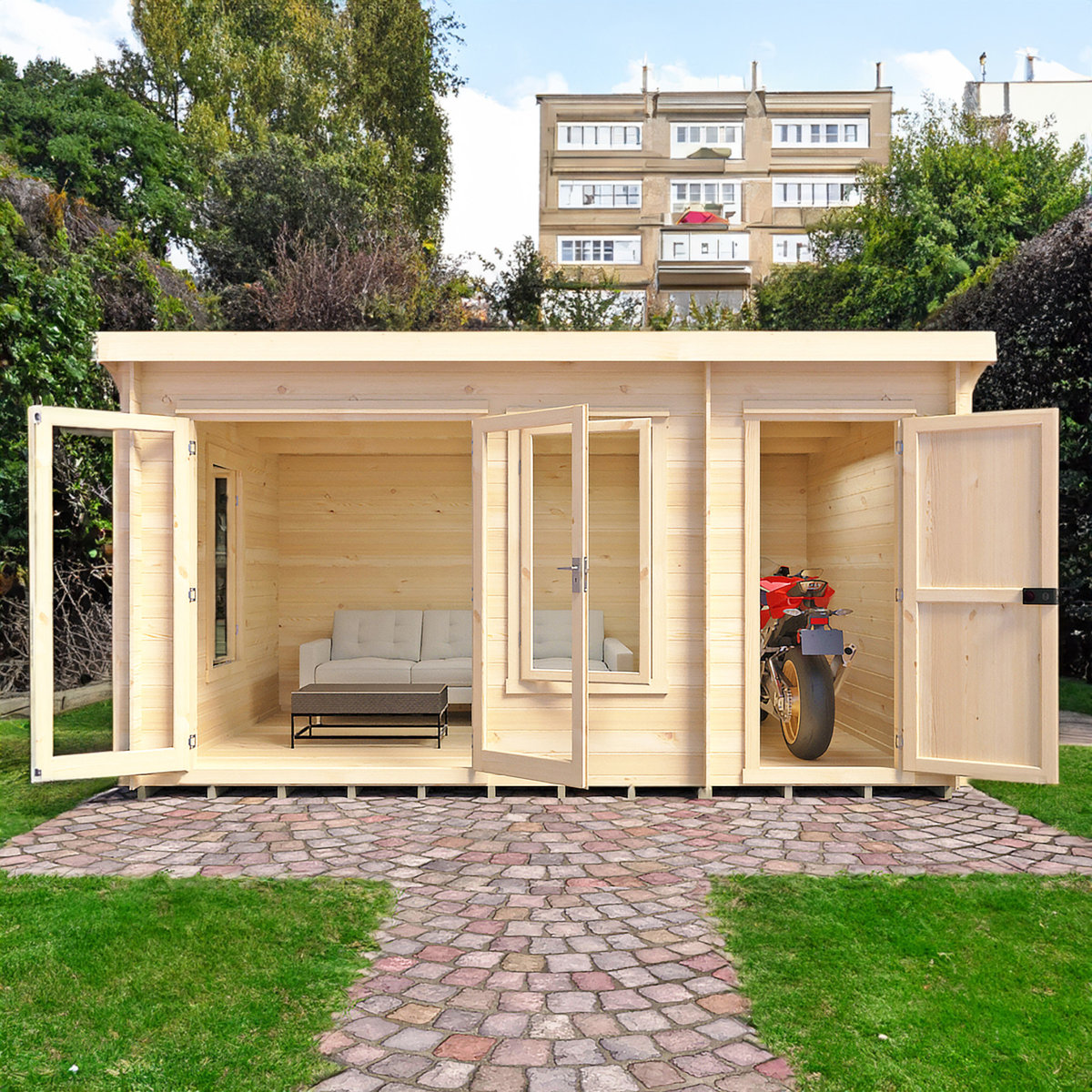 Shire GB Elm Log Cabin 10 ft x 14 ft | Wayfair.co.uk