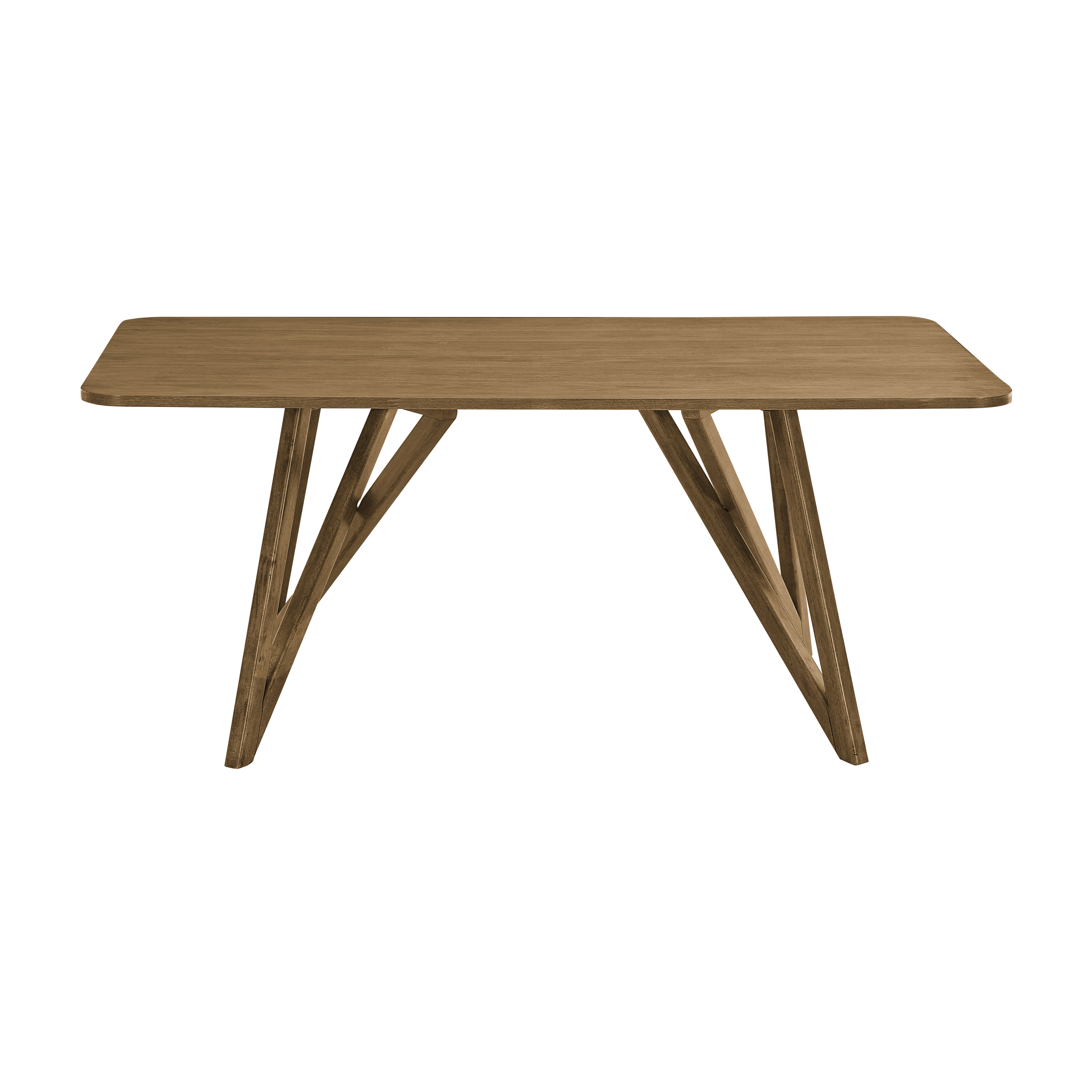 George Oliver Axler 70-In Length Dining Table, Tripod-Cross Leg, Light ...