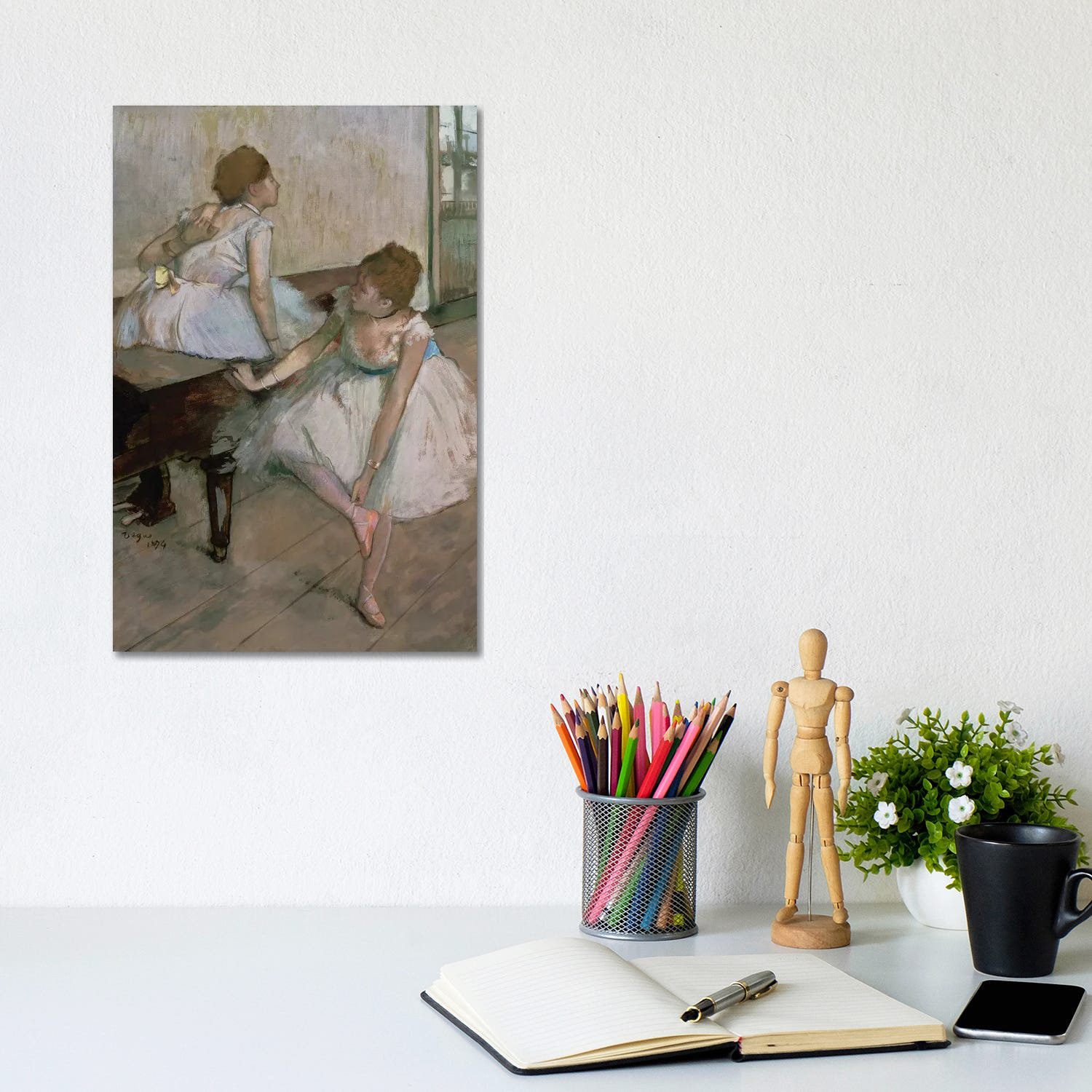 ClassicLiving Two Dancers Resting, 1874 by Edgar Degas - Wrapped Canvas ...