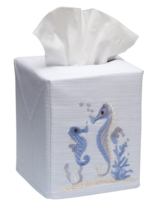Jacaranda Living Seahorse and Baby Tissue Box Cover | Perigold